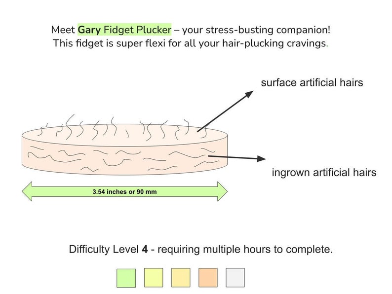 Gary Hair Plucking Fidget Hair Pulling Toy Ingrown Hairs Removal Stress ...