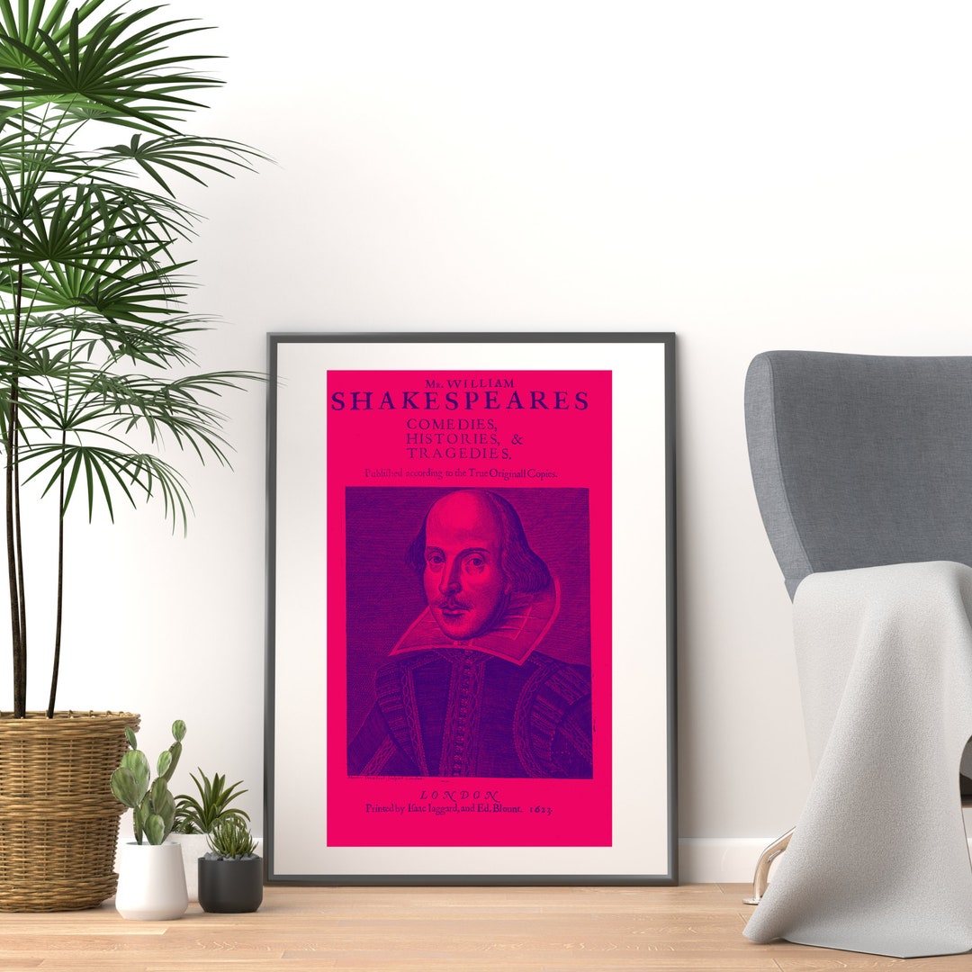 Shakespeare Folio Cover (digital Art Print Pop Art - Pink) - Etsy