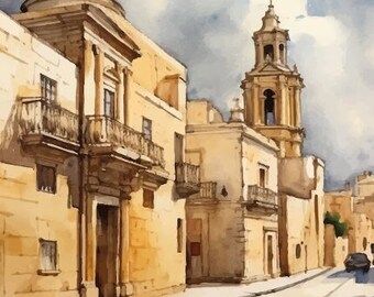 Printable Geographical Art - Malta | Aesthetic Decor DIGITAL | Canvas ...