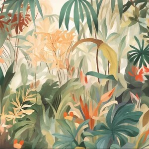 Printable Tropical Abstract Style Art | Aesthetic Decor DIGITAL ...