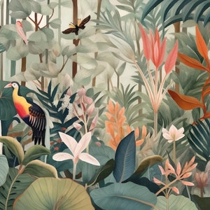 Printable Tropical Abstract Style Art | Aesthetic Decor DIGITAL ...