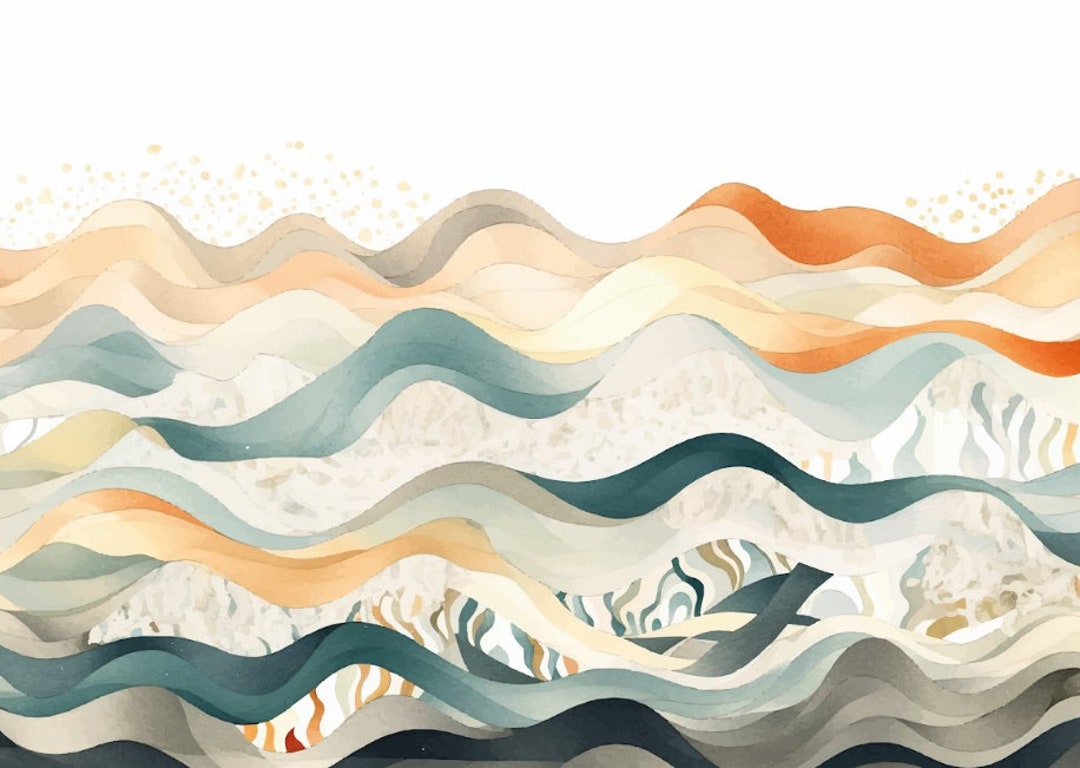 Printable Abstract Lines Modern Art | Aesthetic Decor DIGITAL | Canvas ...