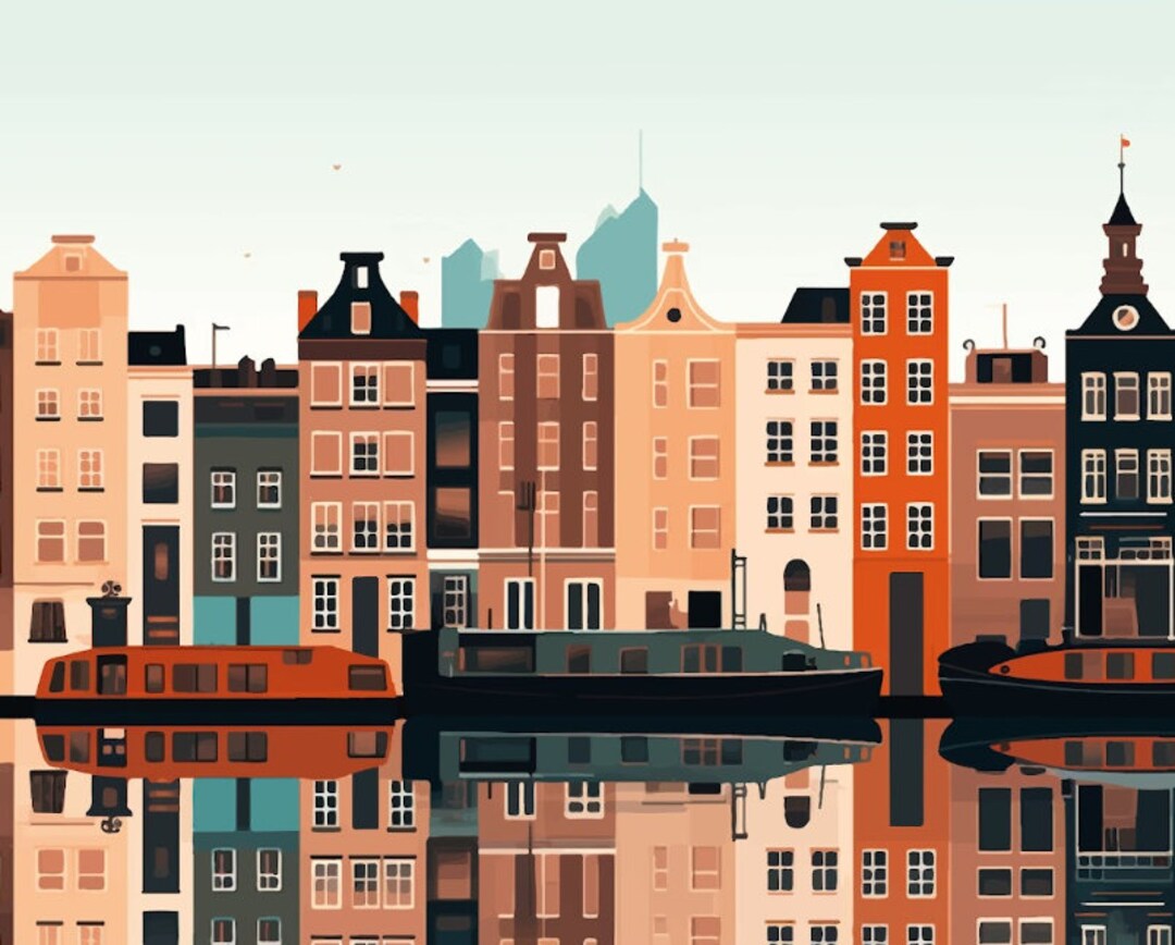Printable Geographical Art - Amsterdam | Aesthetic Decor DIGITAL ...