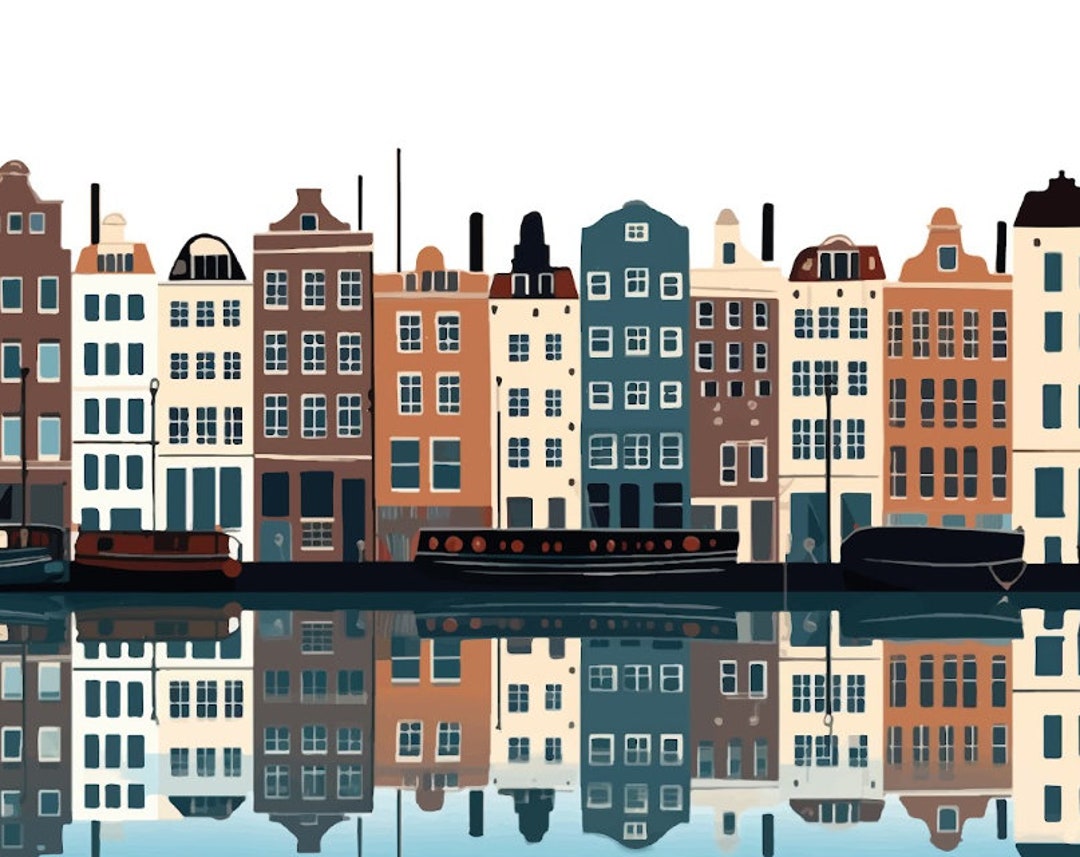 Printable Geographical Art - Amsterdam | Aesthetic Decor DIGITAL ...