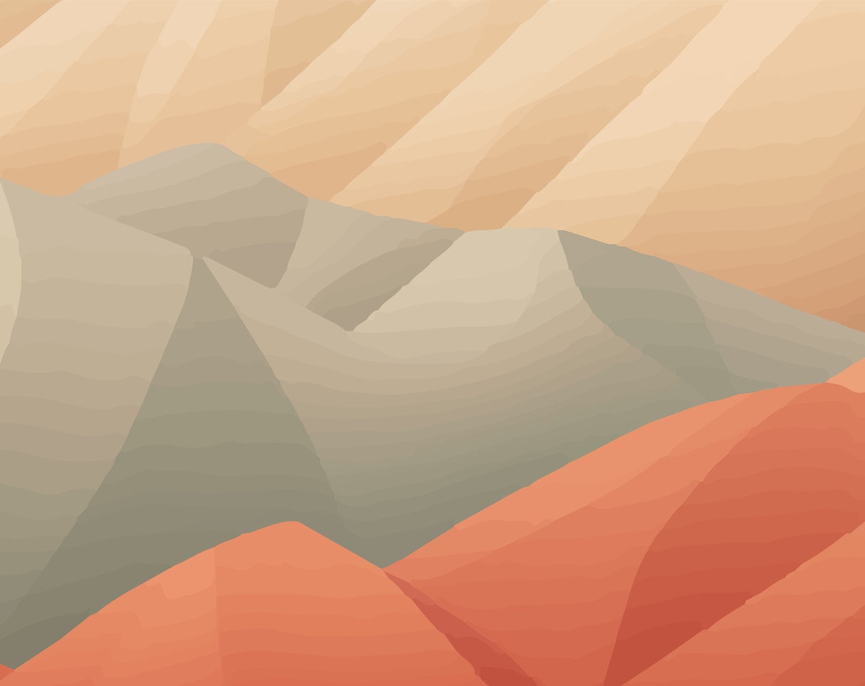 Printable Abstract Mountain Landscape Art | Aesthetic Decor DIGITAL ...