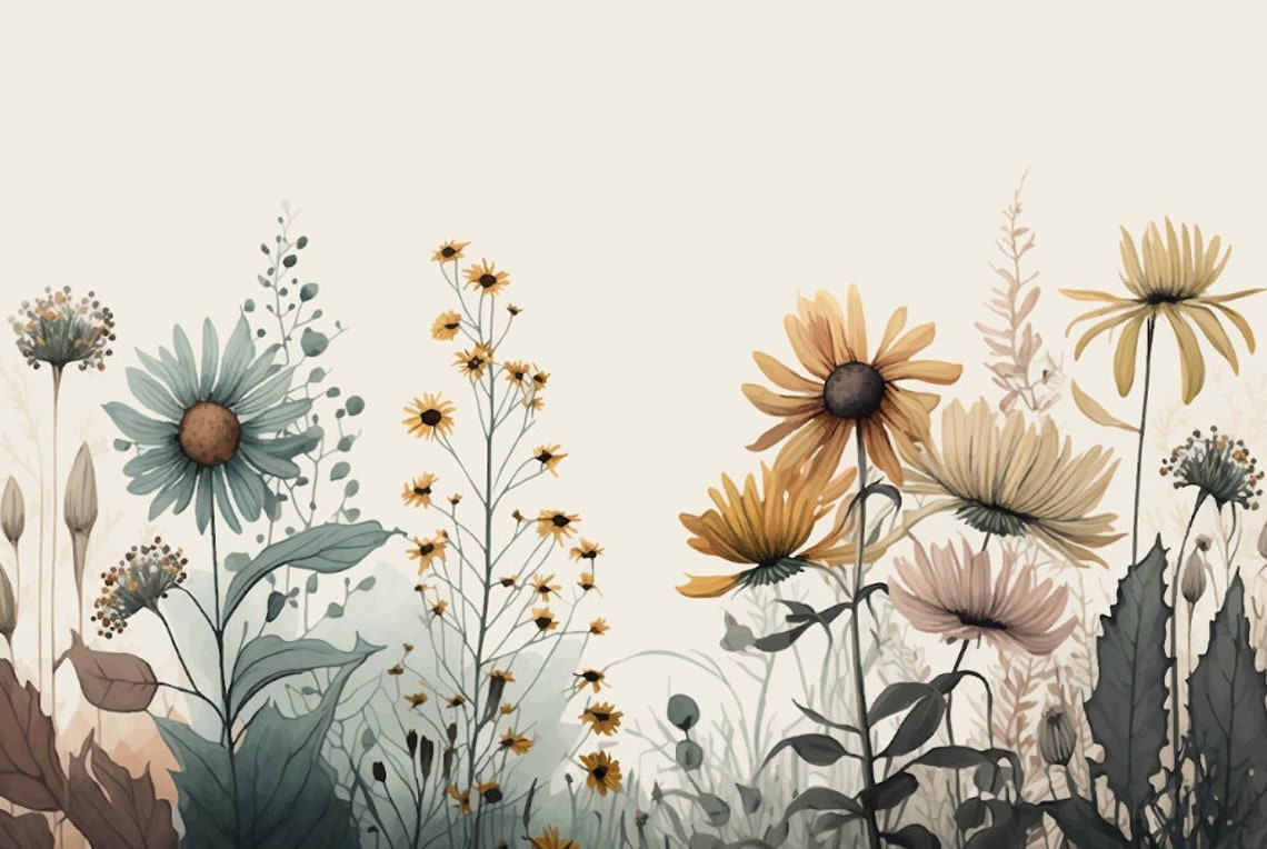 Printable Vintage Floral Style Art | Aesthetic Decor DIGITAL | Canvas ...