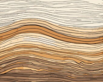 Printable Abstract Lines Modern Art | Aesthetic Decor DIGITAL | Canvas ...