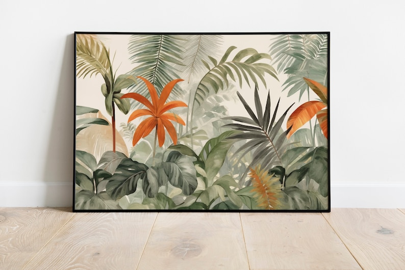 Printable Tropical Abstract Style Art | Aesthetic Decor DIGITAL ...