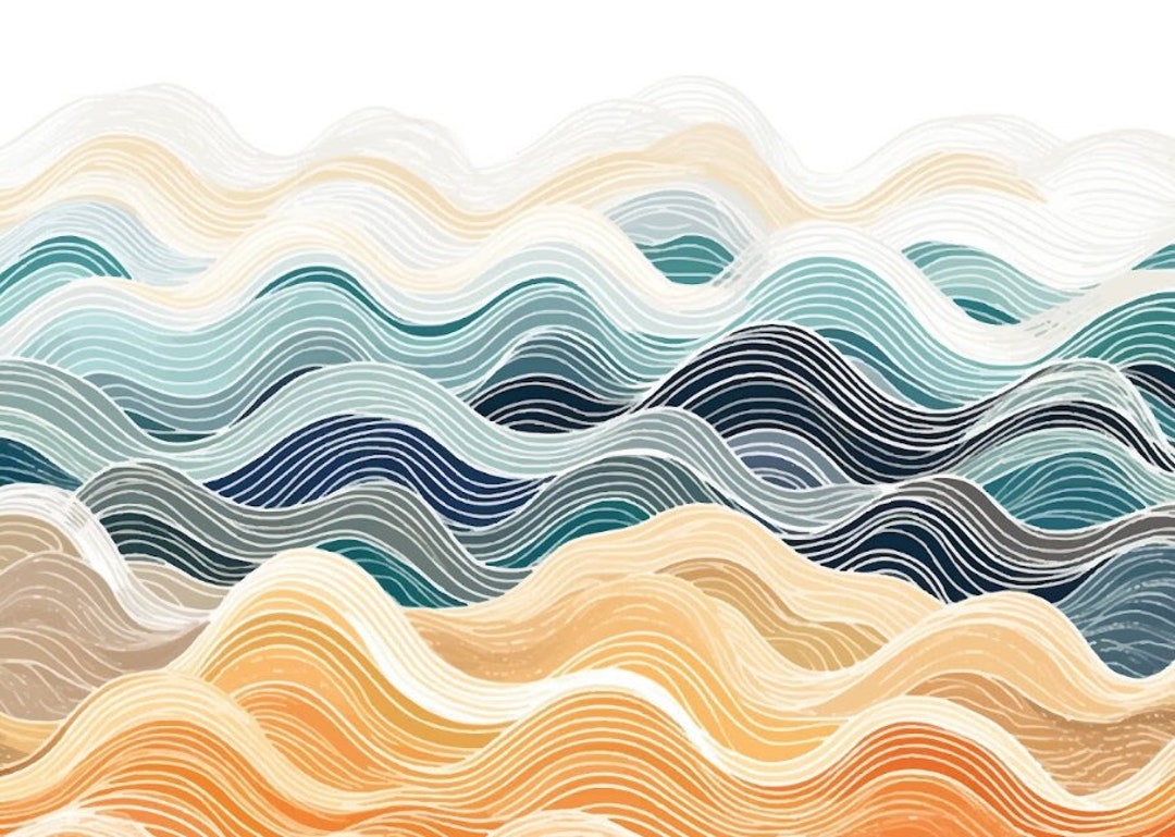 Printable Abstract Lines Modern Art | Aesthetic Decor DIGITAL | Canvas ...