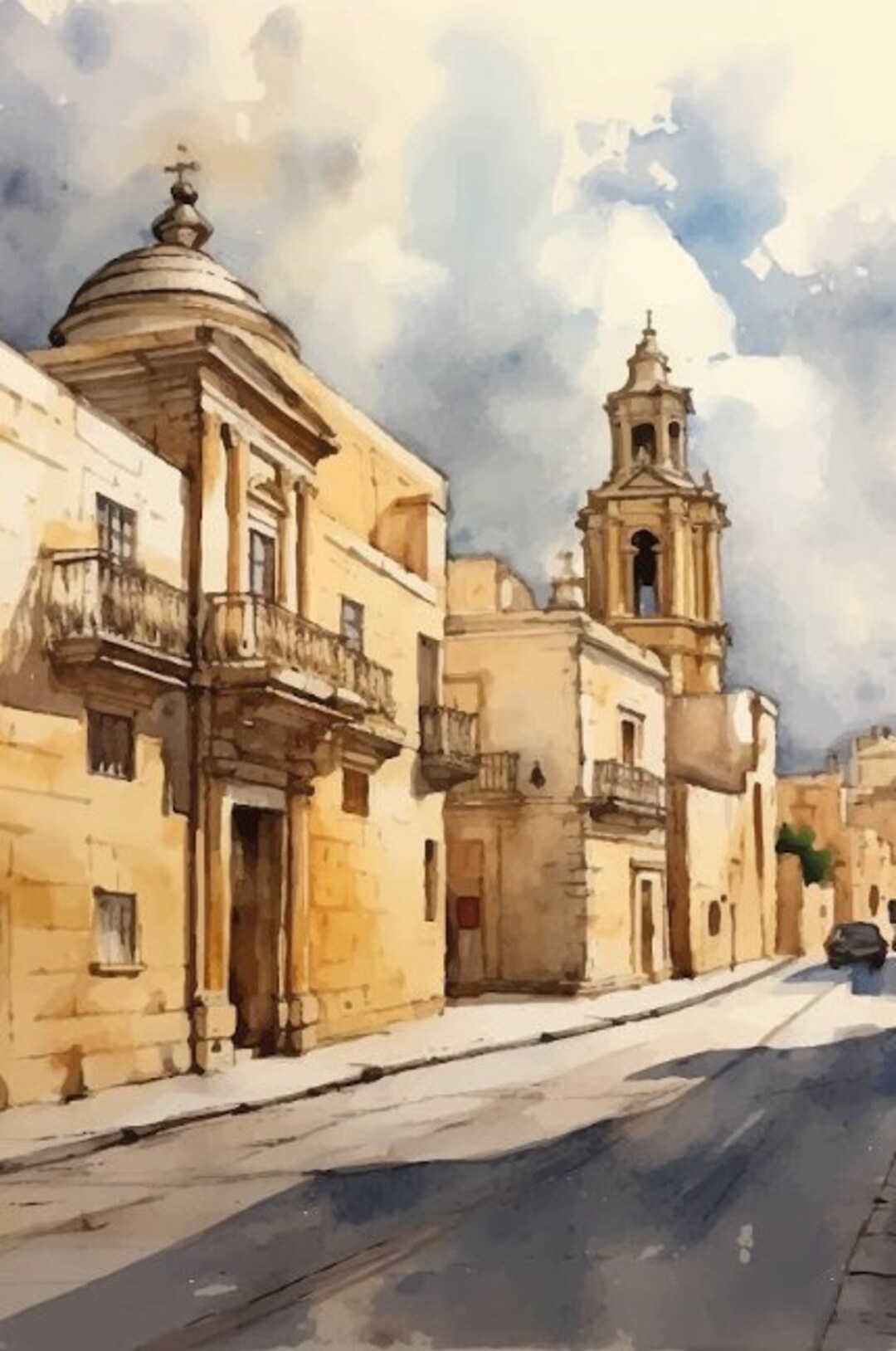 Printable Geographical Art - Malta | Aesthetic Decor DIGITAL | Canvas ...