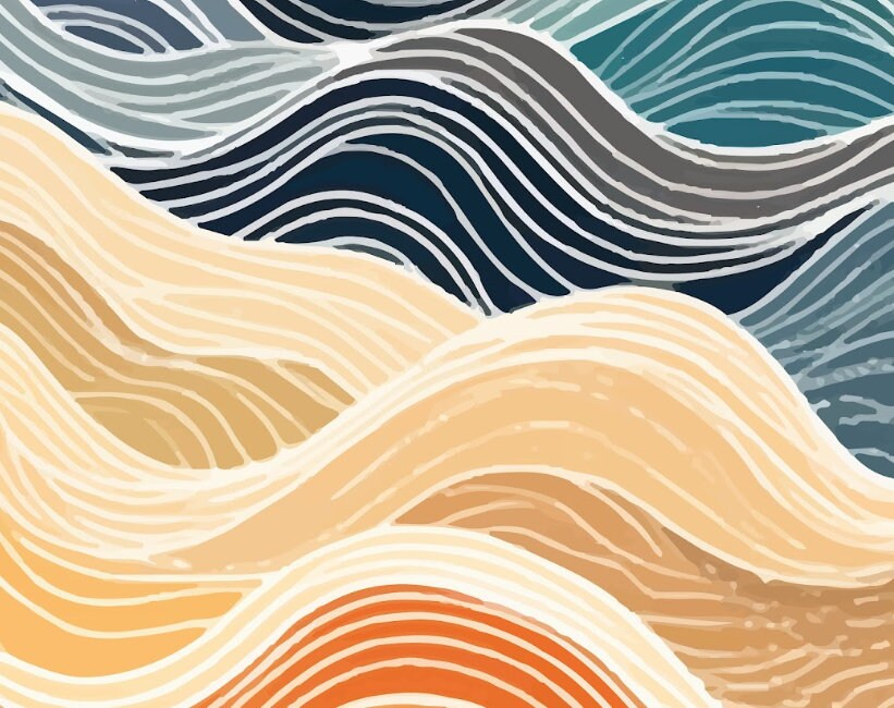 Printable Abstract Lines Modern Art | Aesthetic Decor DIGITAL | Canvas ...