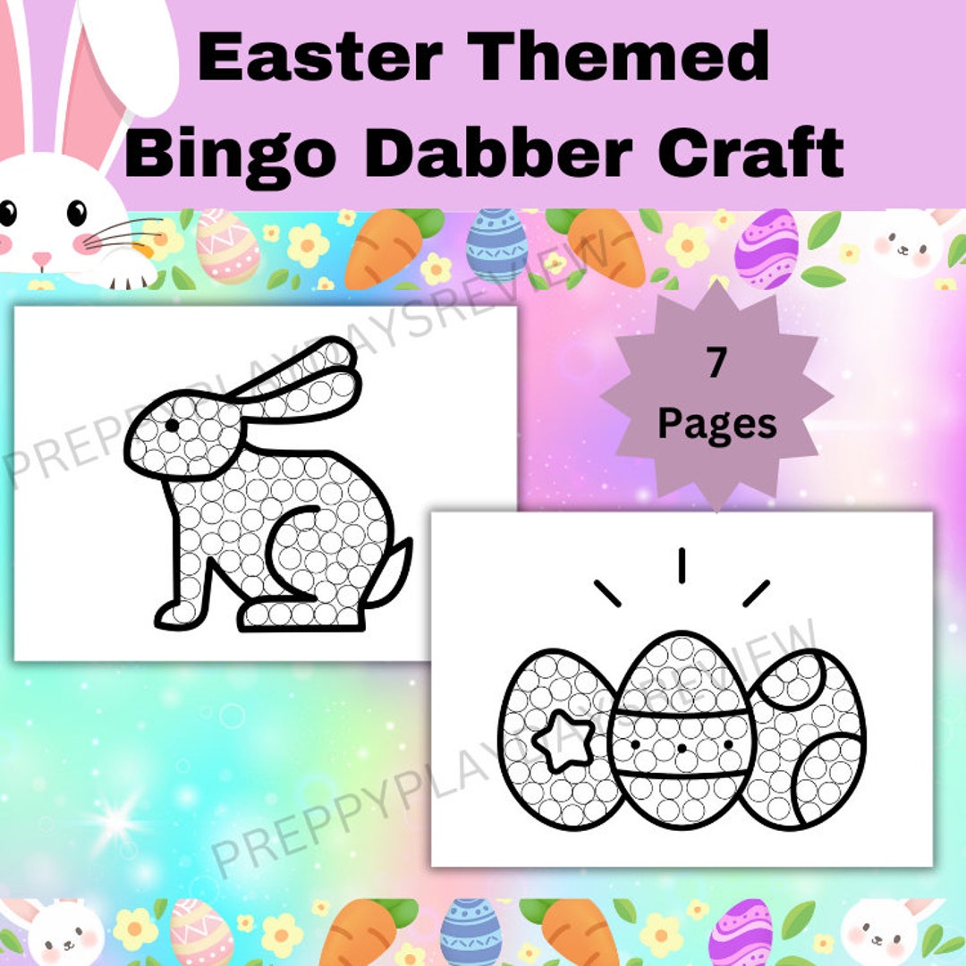 Easter Themed Bingo Dabber Dot Marker Craft - Etsy