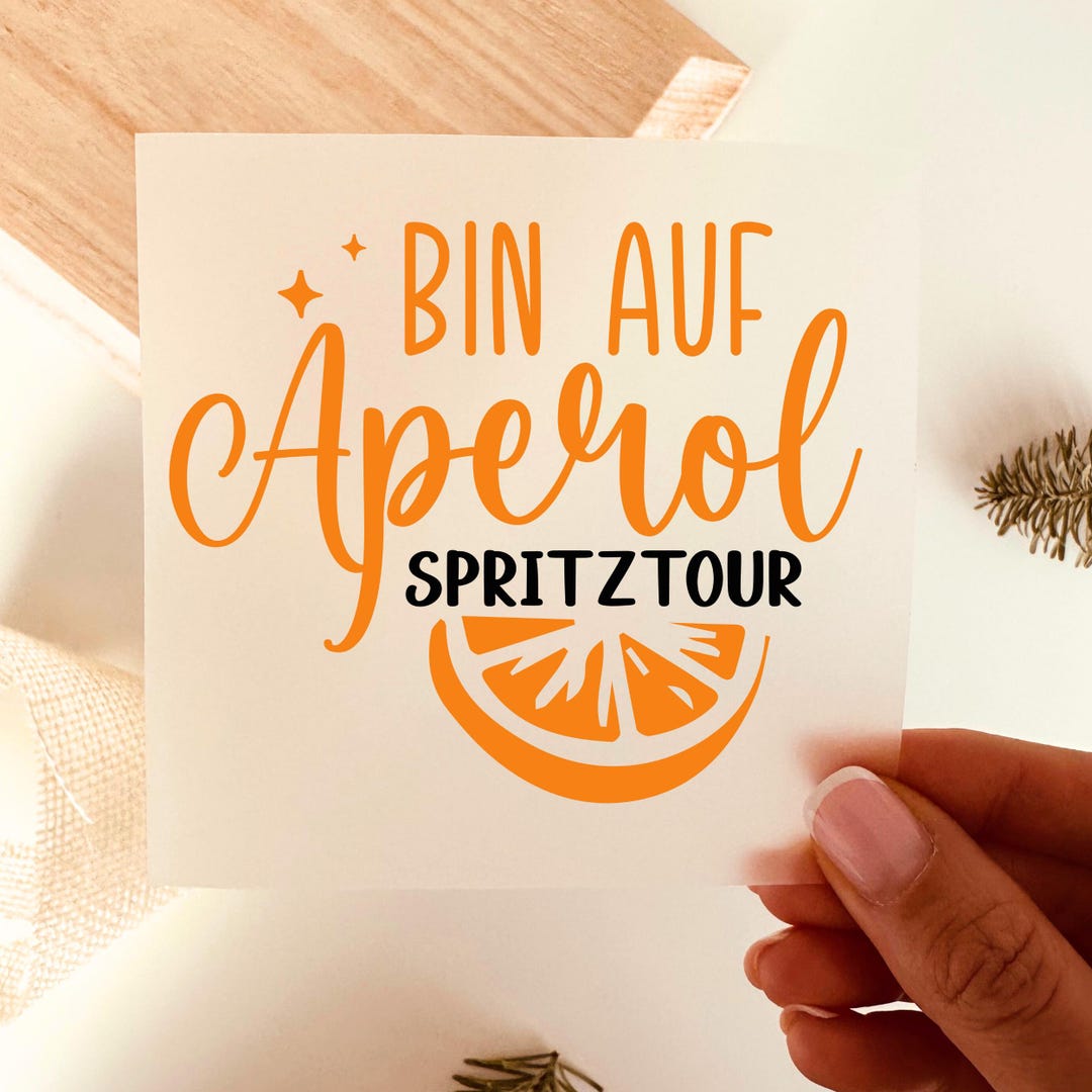 Aperol Spritz Iron-on Patch, Lettering, Orange, Large Design, for ...