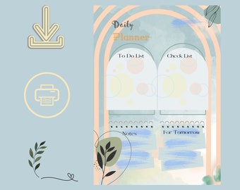 Printable Daily Planner Two Pages - Etsy