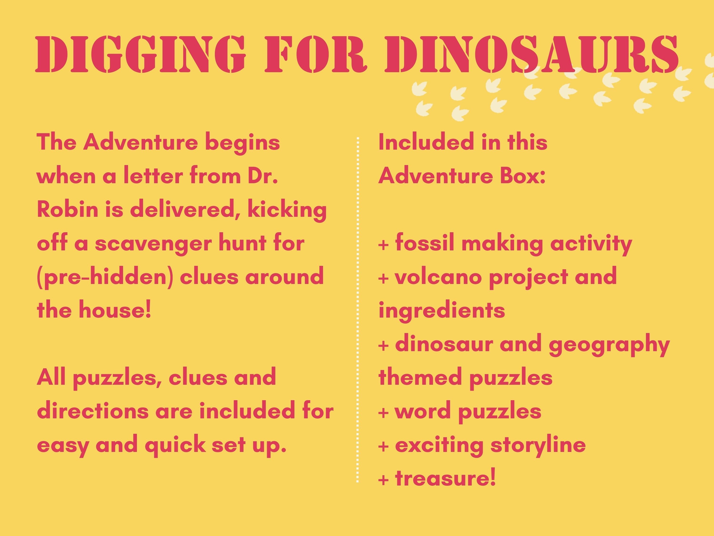 Digging for Dinosaurs Adventure Box, Dinosaur Adventure Mystery ...