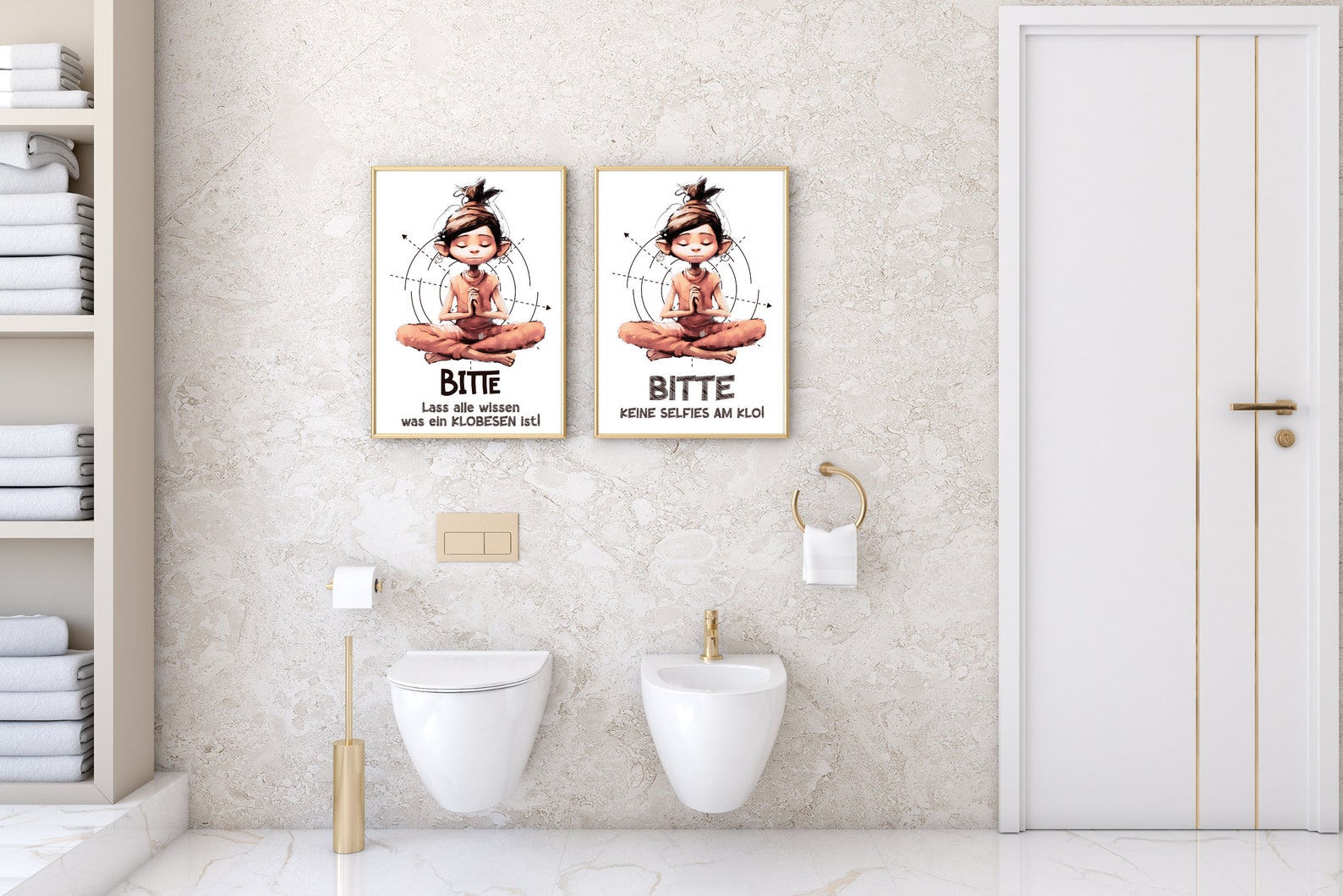 Toilette Deko Poster "SELFIES" | lustiger WC Spruch | Wandbild ...