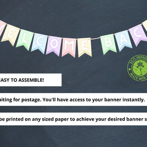 Welcome Back Banner, Printable Banner, Printable Party Supplies ...
