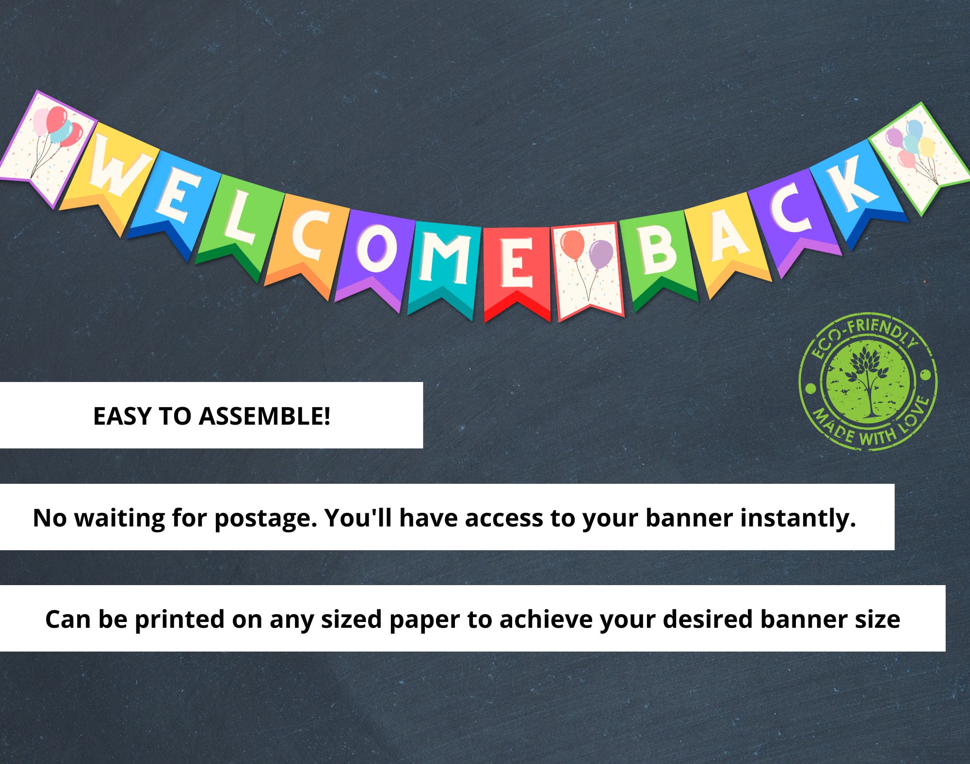 Welcome Back Banner, Printable Welcome Back Banner, Printable Banner - Etsy