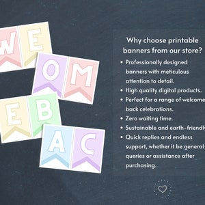 Welcome Back Banner, Printable Banner, Printable Party Supplies ...