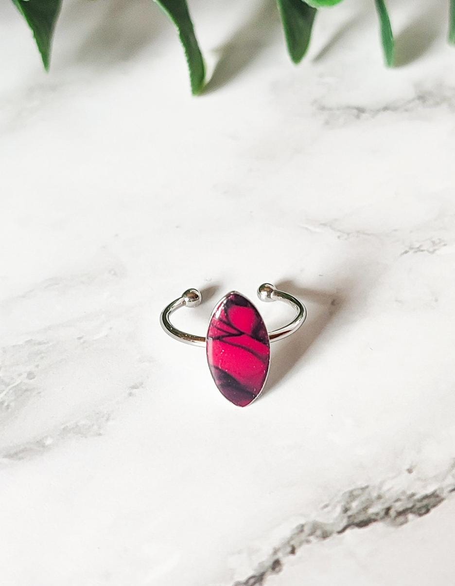 Delicate Statement Almond Shape Ring, Handmade, Stainless Steel ...