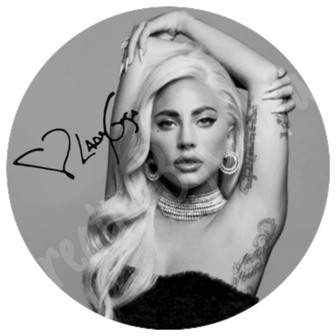 Lady Gaga Signature Circle Picture Ladygaga Popmusic - Etsy