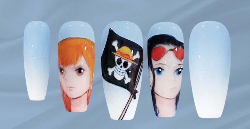 One Piece Nico Robin Nami Anime Nails - Etsy