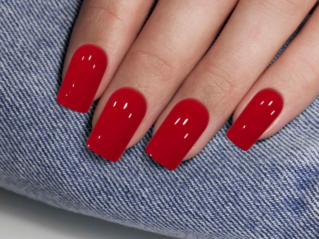 Ruby Red Press-on Nails - Precious Gem for Dazzling Brilliance ...