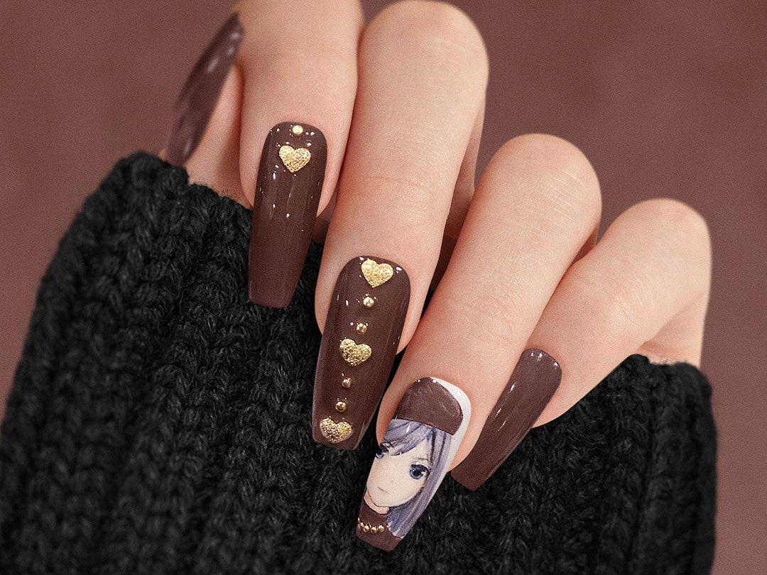 Miracle Nikki Neva Press-on Nails Anime-kawaii-manga Nails Custom Fake ...