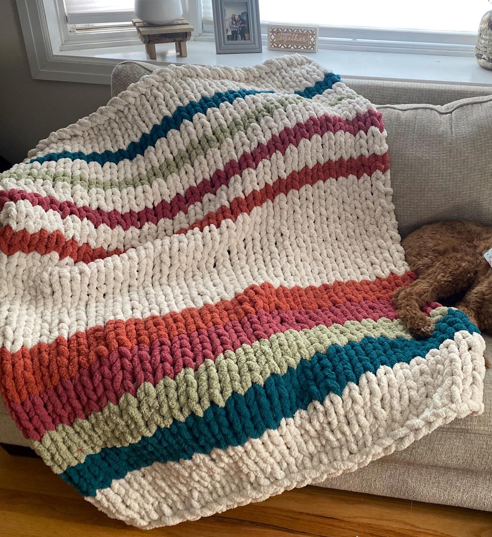 Fall / Charlie Brown Themed Chunky Throw Blanket - Etsy