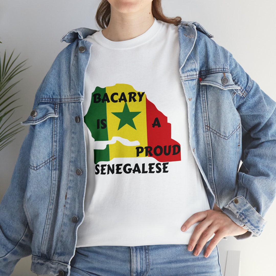 White Proud Senegalese African Map Unisex Tshirt Name - Etsy