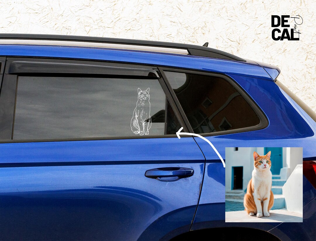 Cat Lover Sticker, Cat Car Sticker, Cat Sticker for Car, Cat Window ...