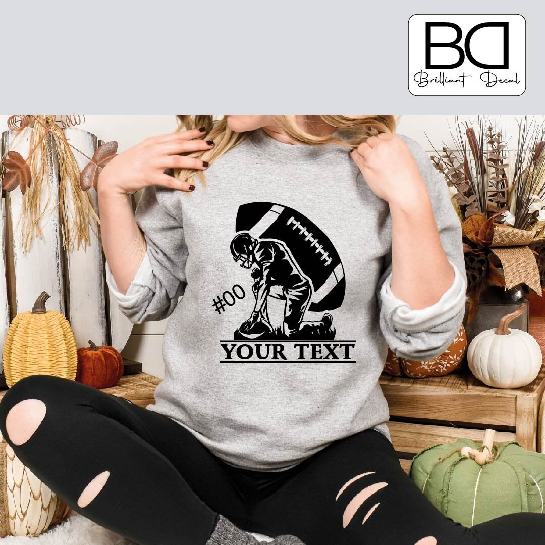 Personalized Football Decal, Customized Football Player Decal, Custom ...