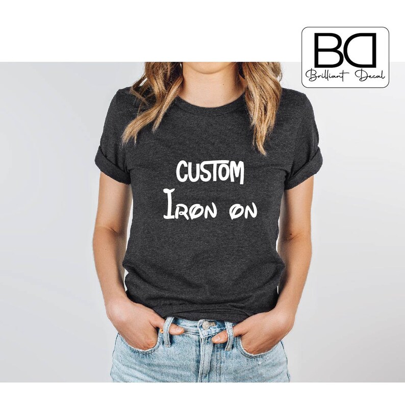 Custom Iron on Decal Heat Transfer Decal Custom Text Iron on - Etsy