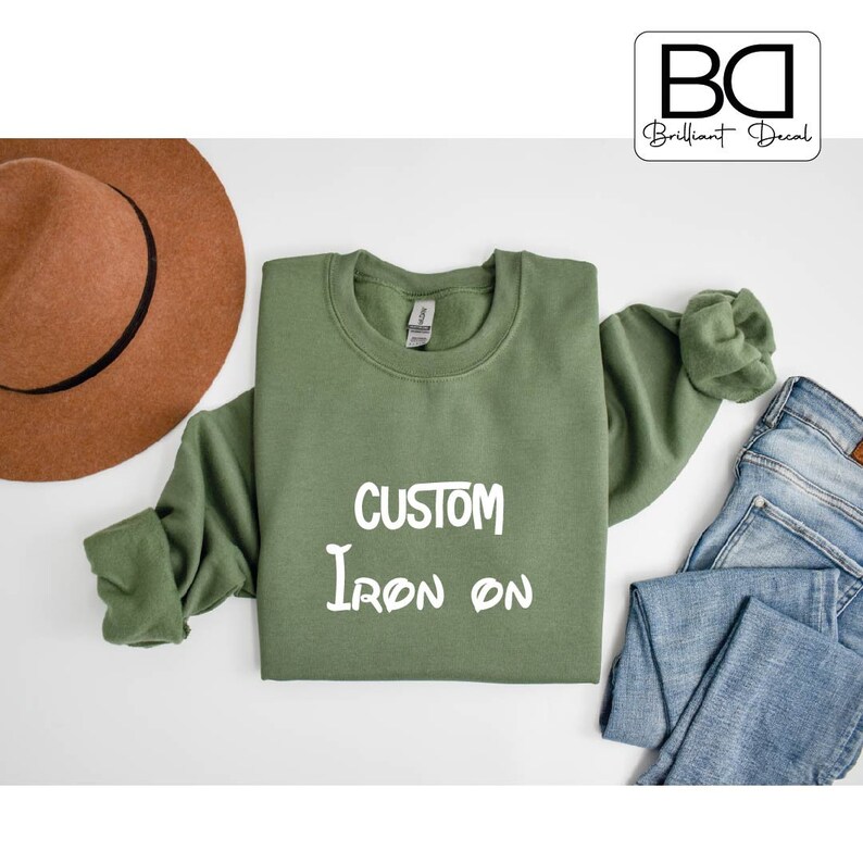 Custom Iron on Decal Heat Transfer Decal Custom Text Iron on - Etsy