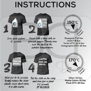 Custom Iron on Decal, Heat Transfer Decal, Custom Text Iron on Decal ...