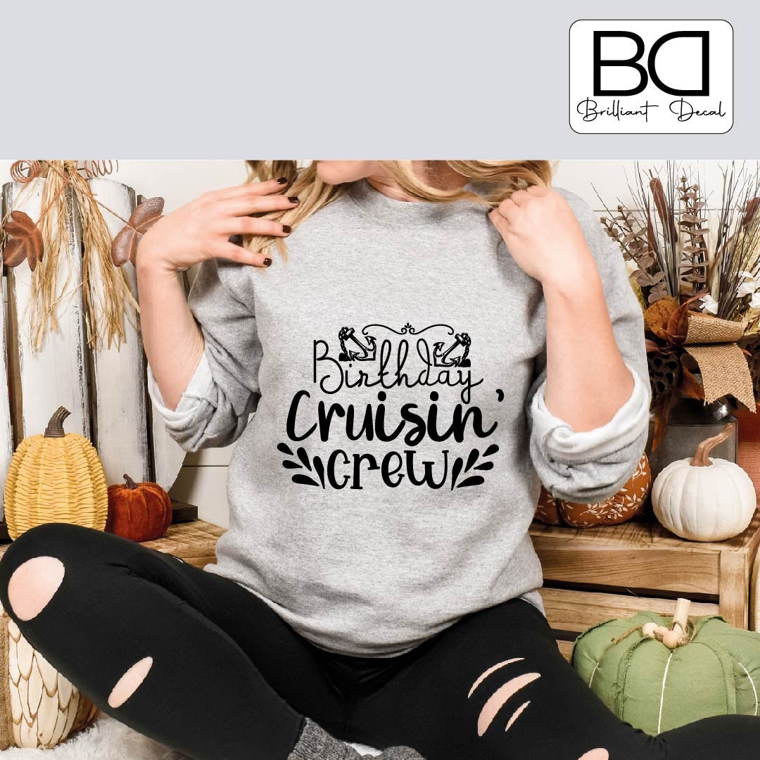 Birthday Cruisin Crew Iron on Decal, Birthday Cruise Iron on Transfer ...