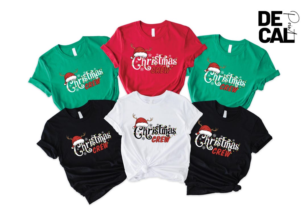 Christmas Crew Heat Transfer Decal: Family Matching Iron On - Etsy