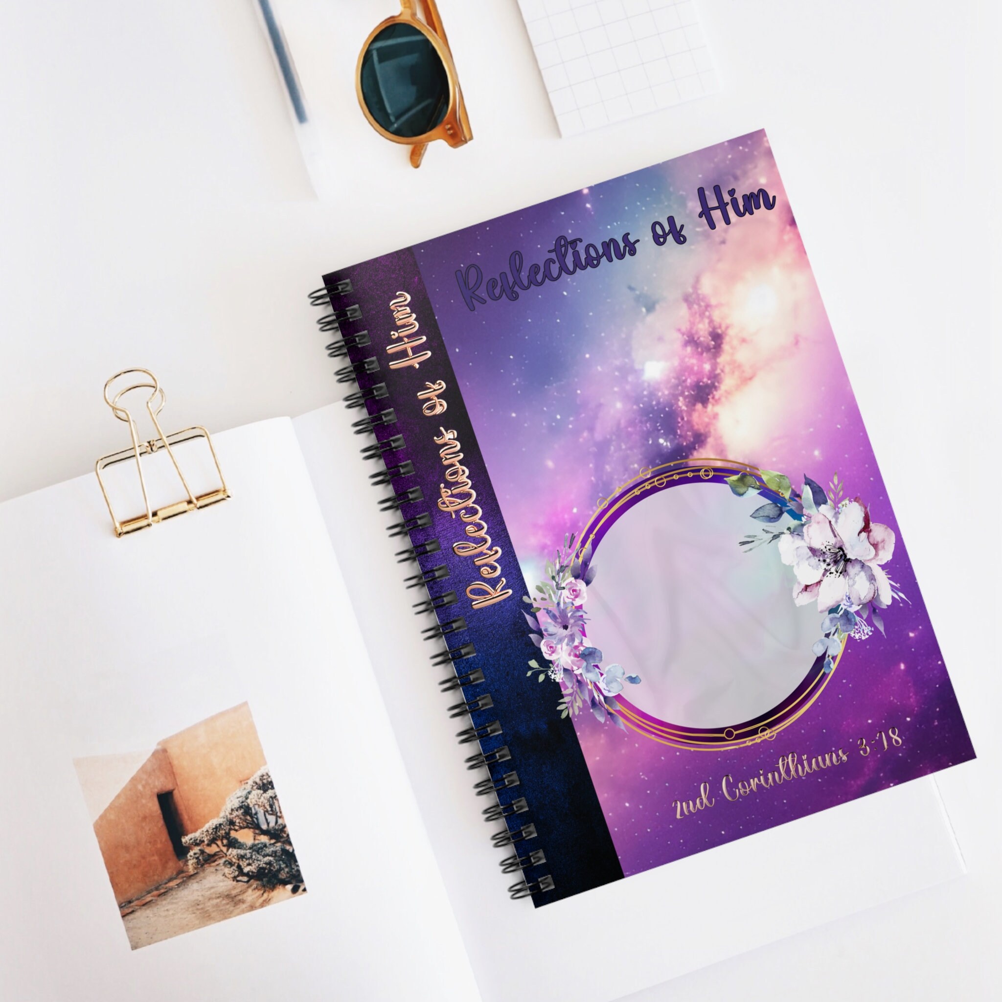 Reflective Spiral Notebook Inspired Sayings Ruled Line Blank Notepad ...