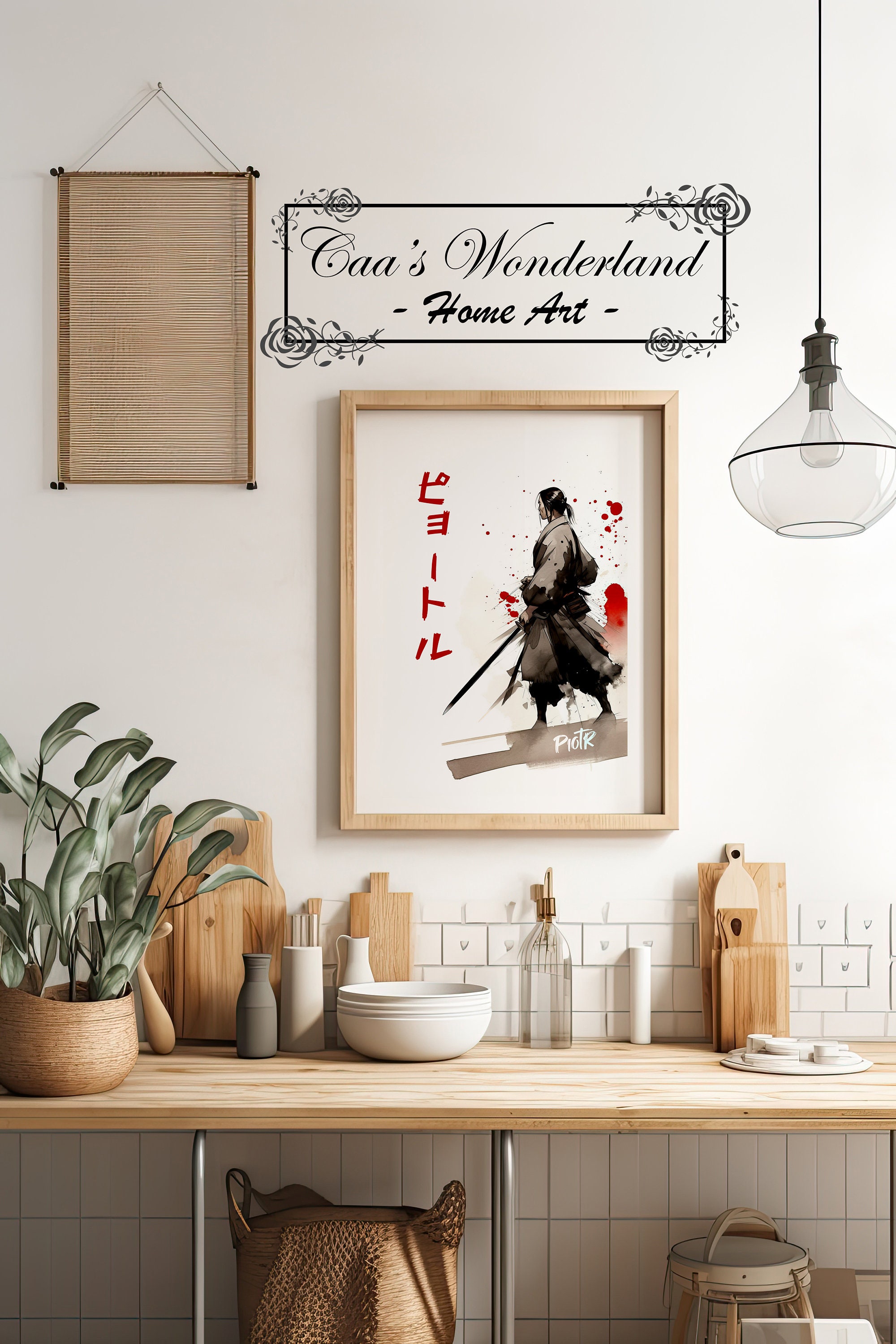 Your Name in Japanese Print Samurai Side Calligraphy, Personalized ...