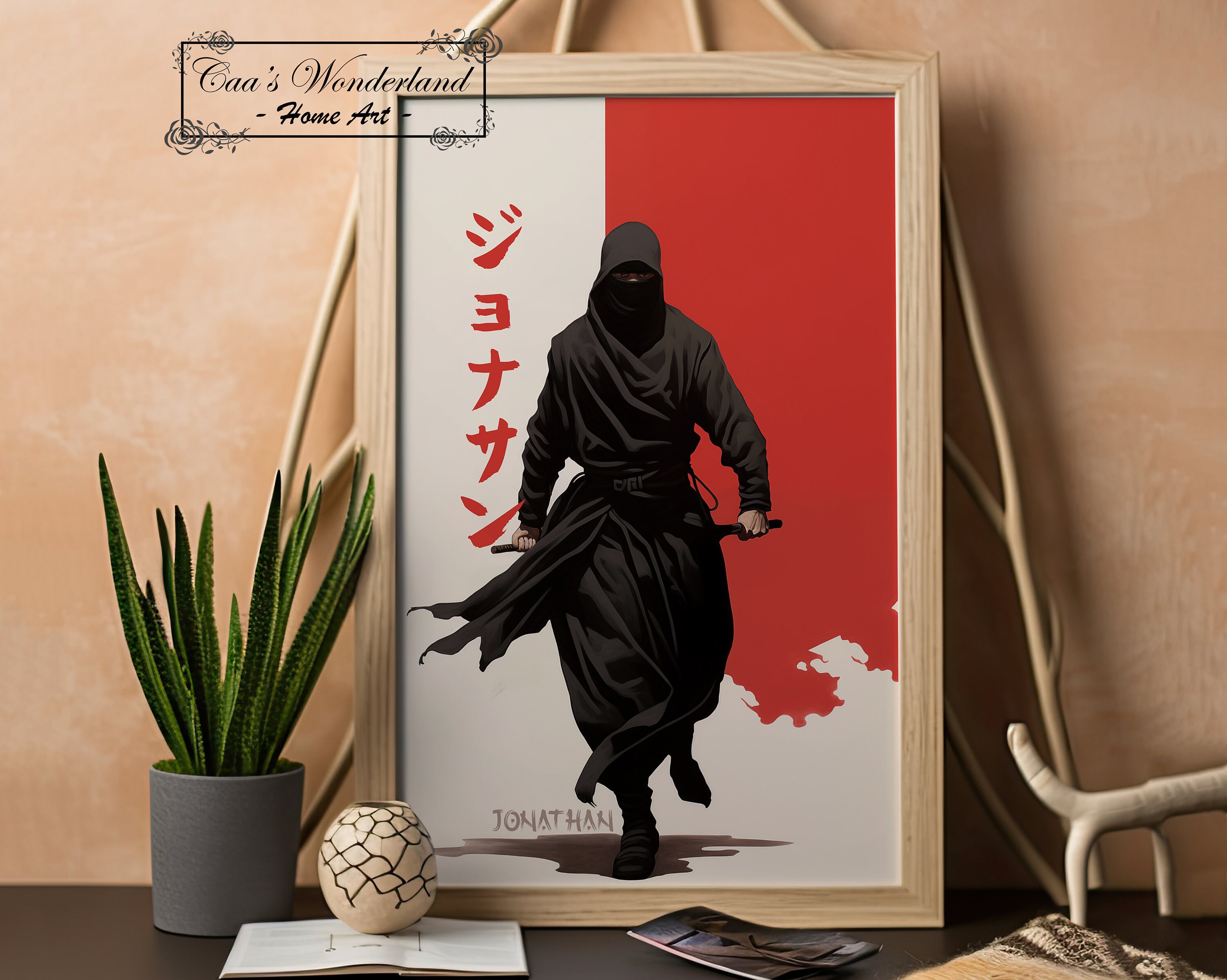 Your Name in Japanese Print Ninja Calligraphy, Personalized Katakana ...