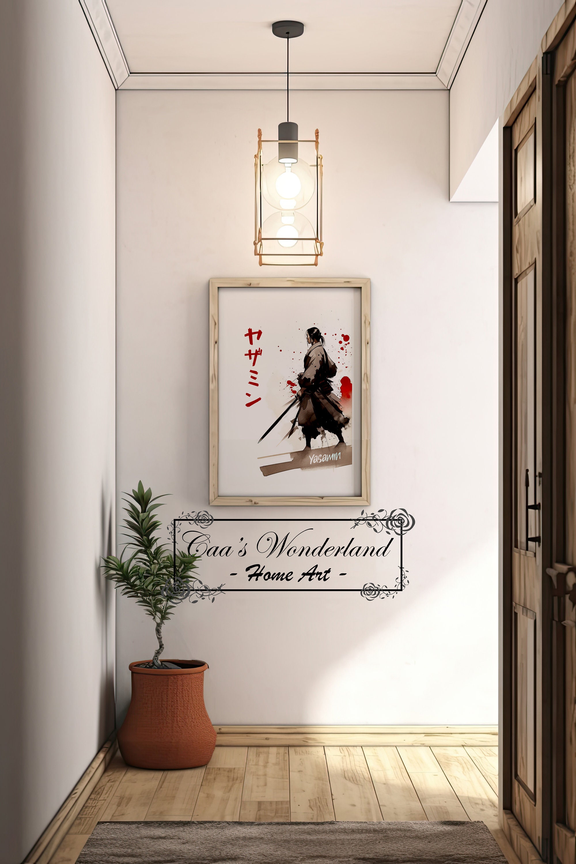 Your Name in Japanese Print Samurai Side Calligraphy, Personalized ...