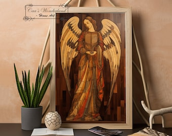 Mosaic Tiles Holy Mary Wall Art Christian Faux Stained Glass - Etsy