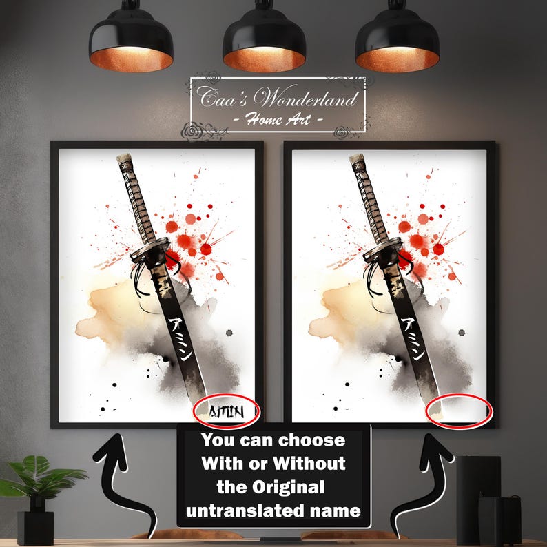 Your Name in Japanese Print Katana Calligraphy, Personalized Katakana ...