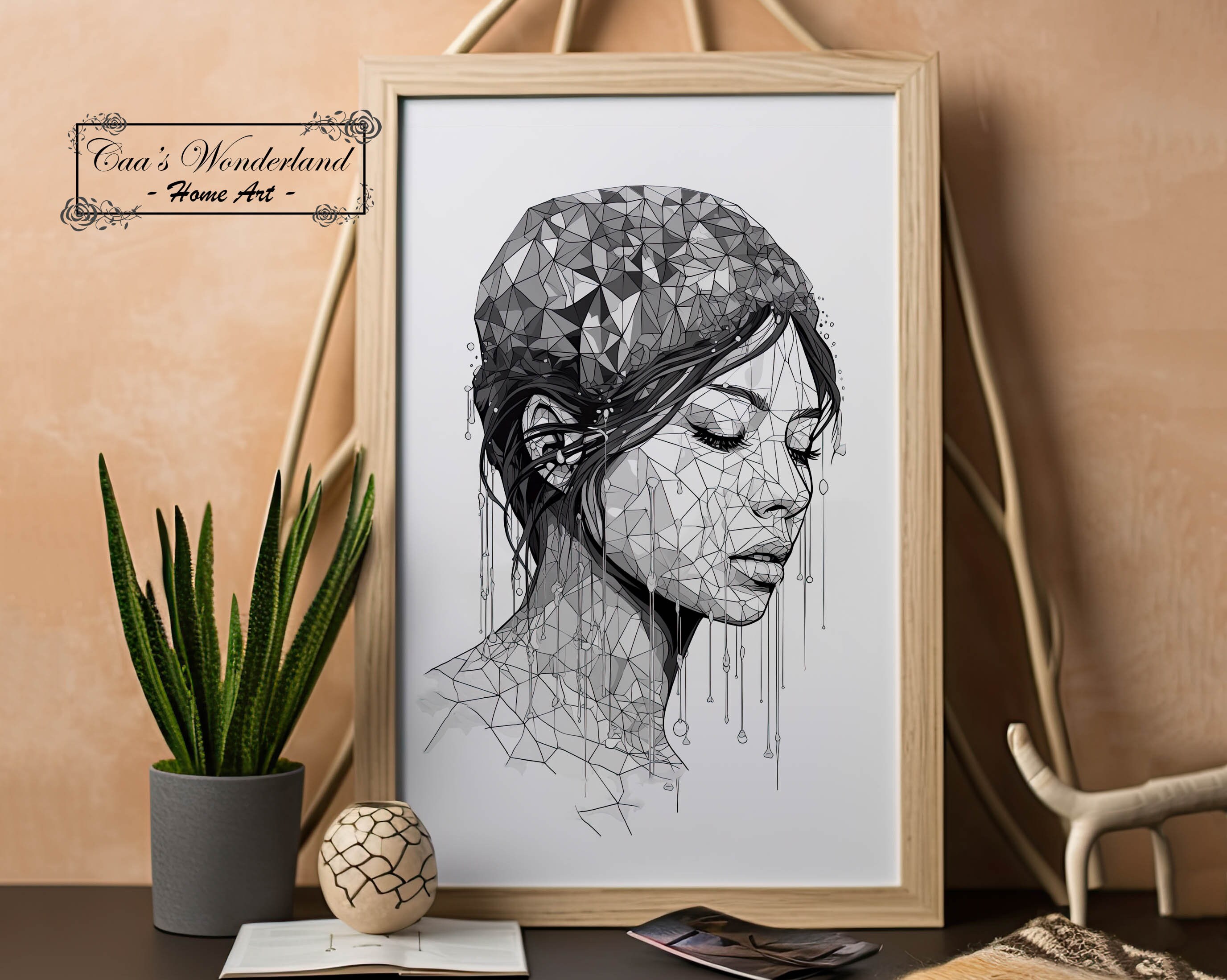 Aquarius Printable Digital Wall Art, Minimalist Geometric Zodiac Sign ...