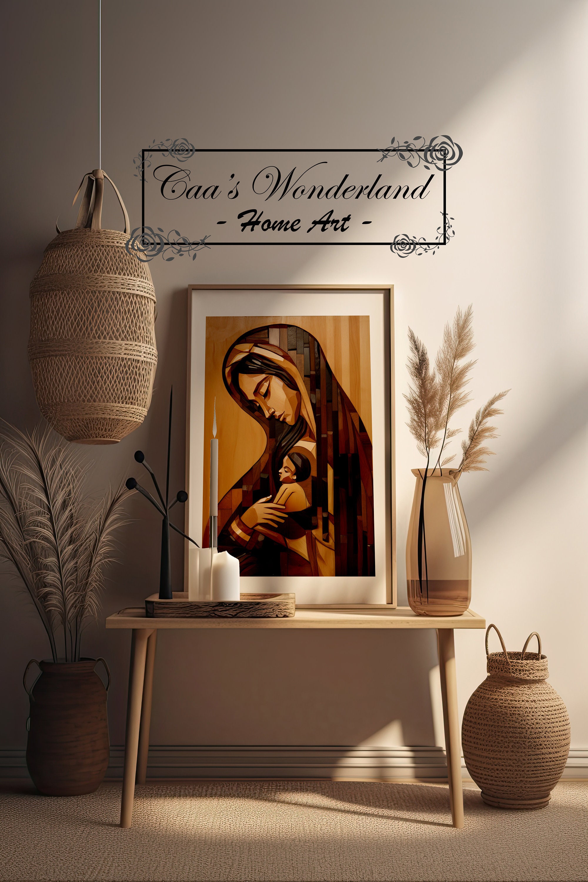 Christian Wood Inlay Wall Art Bundle, Christian Faux Veneer Carving ...