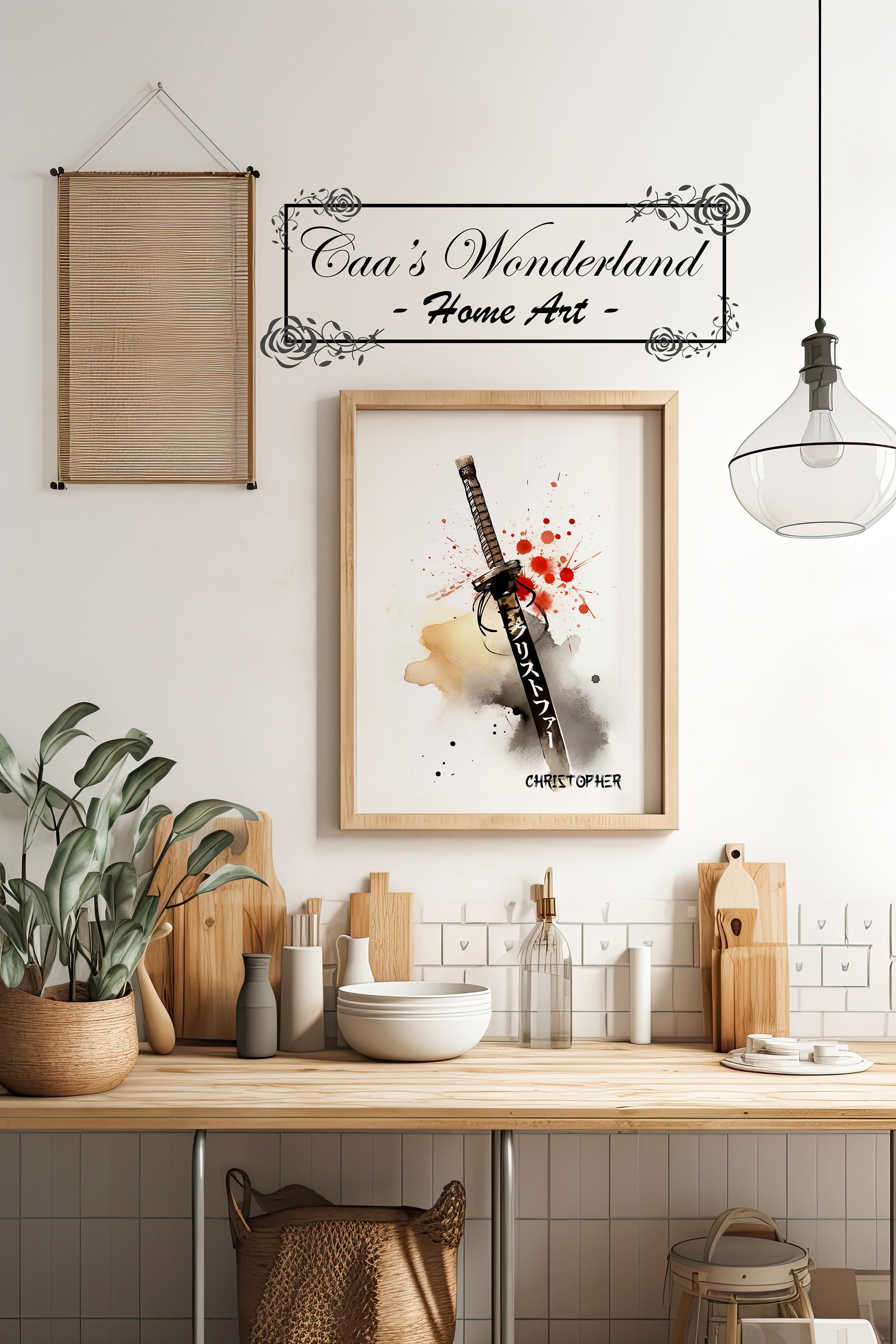 Your Name in Japanese Print Katana Calligraphy, Personalized Katakana ...