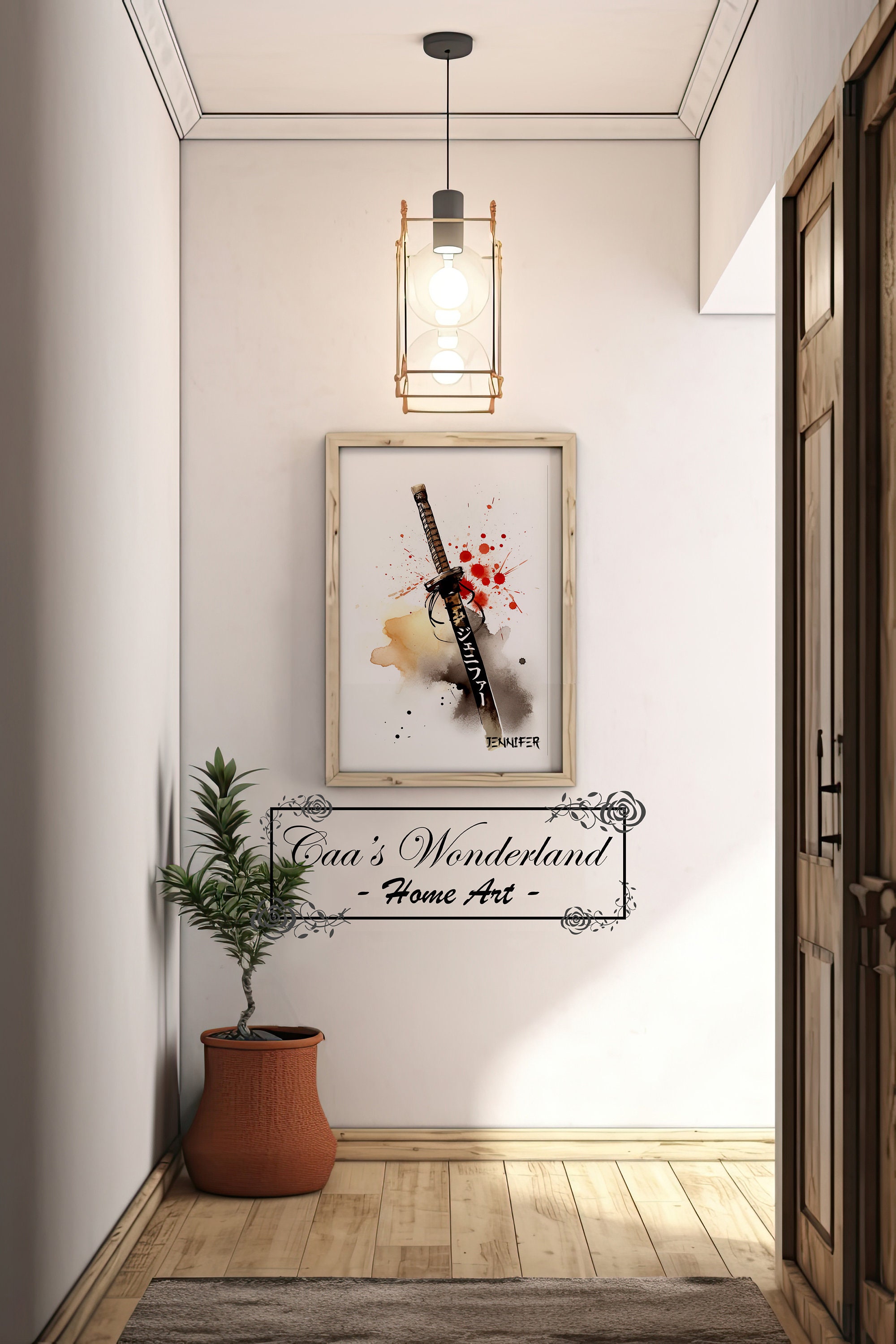 Your Name in Japanese Print Katana Calligraphy, Personalized Katakana ...