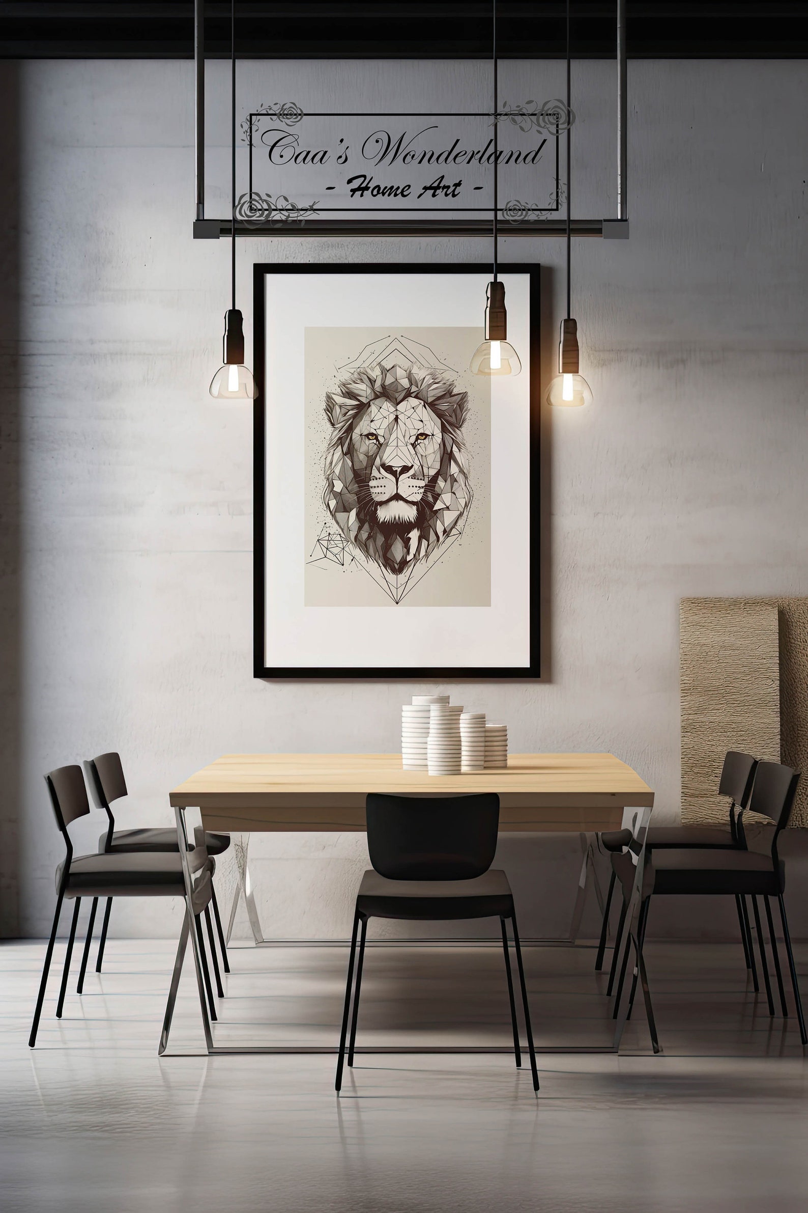 Leo Printable Digital Wall Art, Minimalist Geometric Zodiac Sign Unique ...