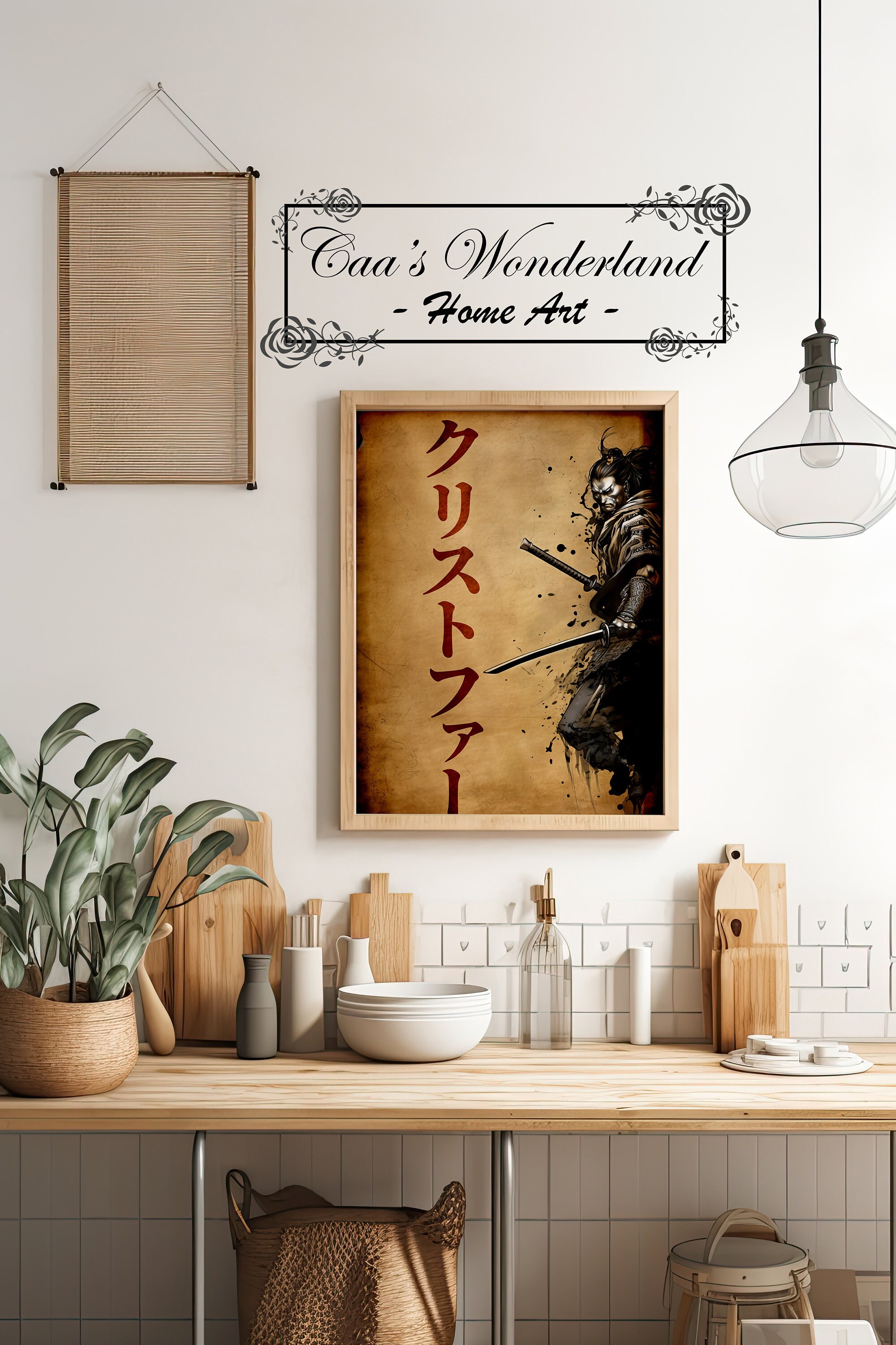 Your Name in Japanese Print Samurai Calligraphy, Personalized Katakana ...