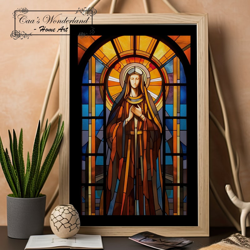 Abstract Virgin Mary - Etsy